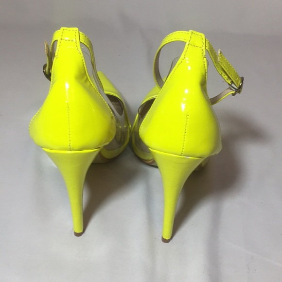Liliana | Shoes | Yellow Pvc Heels | Poshmark